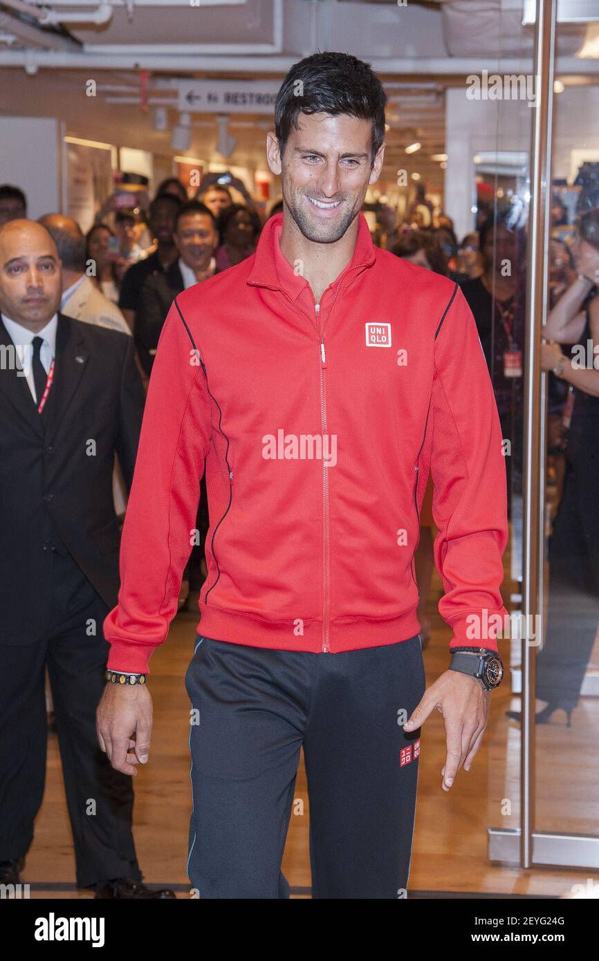 Novak Djokovic attends the launch of UNIQLO's Performance Wear ...