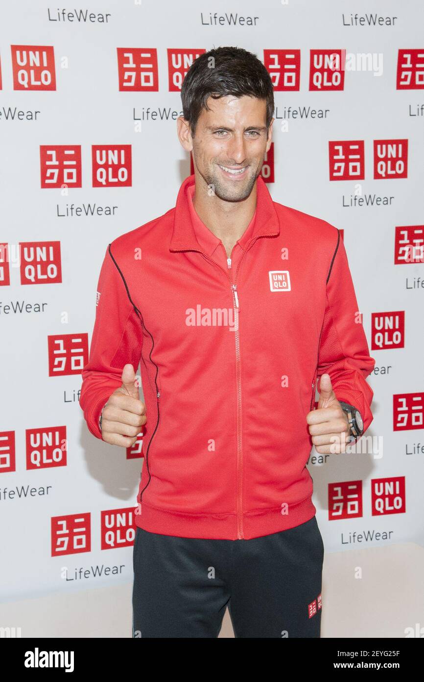 Novak Djokovic attends the launch of UNIQLO's Performance Wear ...