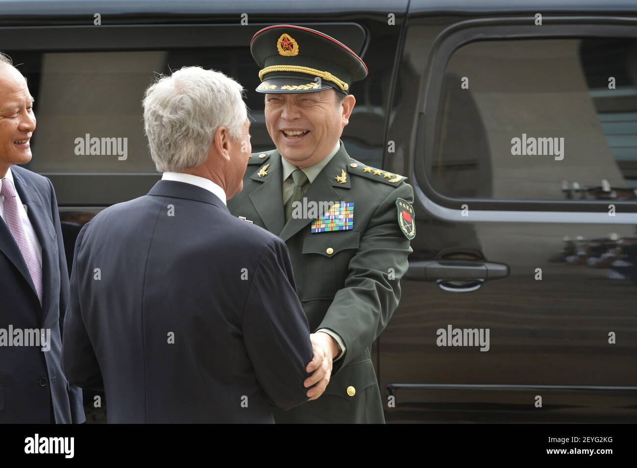 Secretary of Defense Chuck Hagel welcomes China's Minister of National ...
