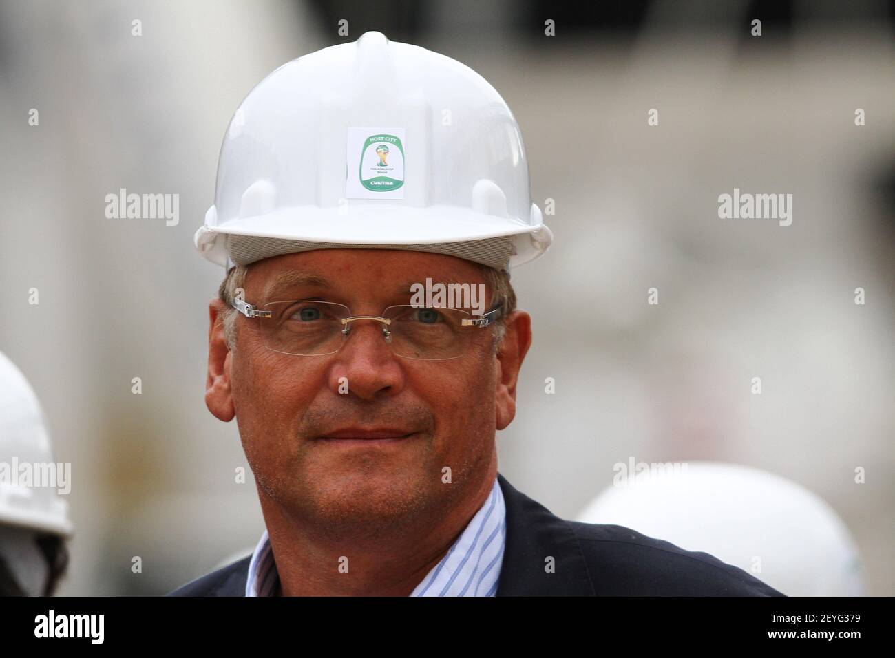 FIFA Secretary General Jerome Valcke, Brazil's Sports Minister Aldo ...