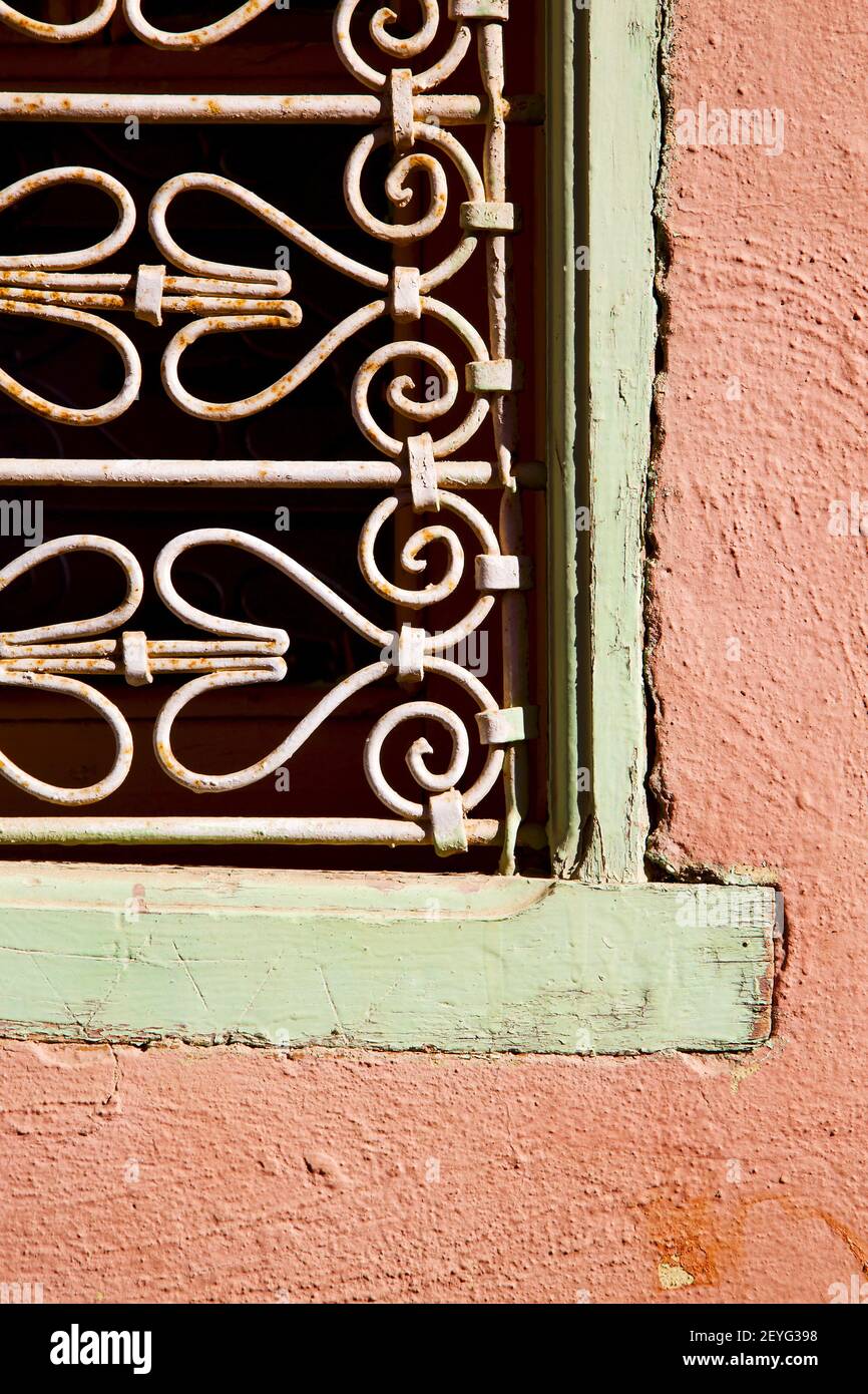 Window in africa and old construction wal brick historical Stock Photo ...