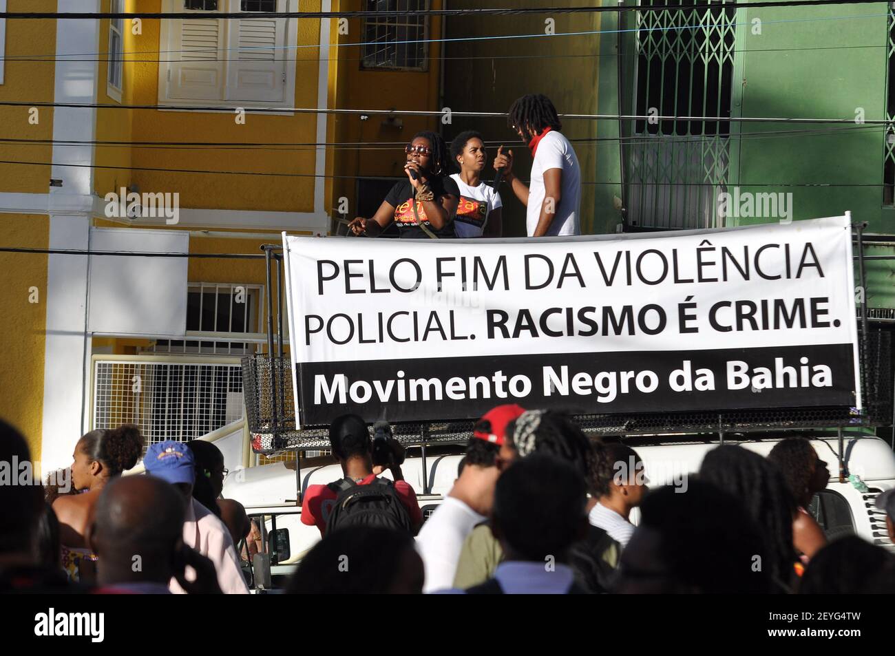 People on the National March Against Genocide of Black People, on ...
