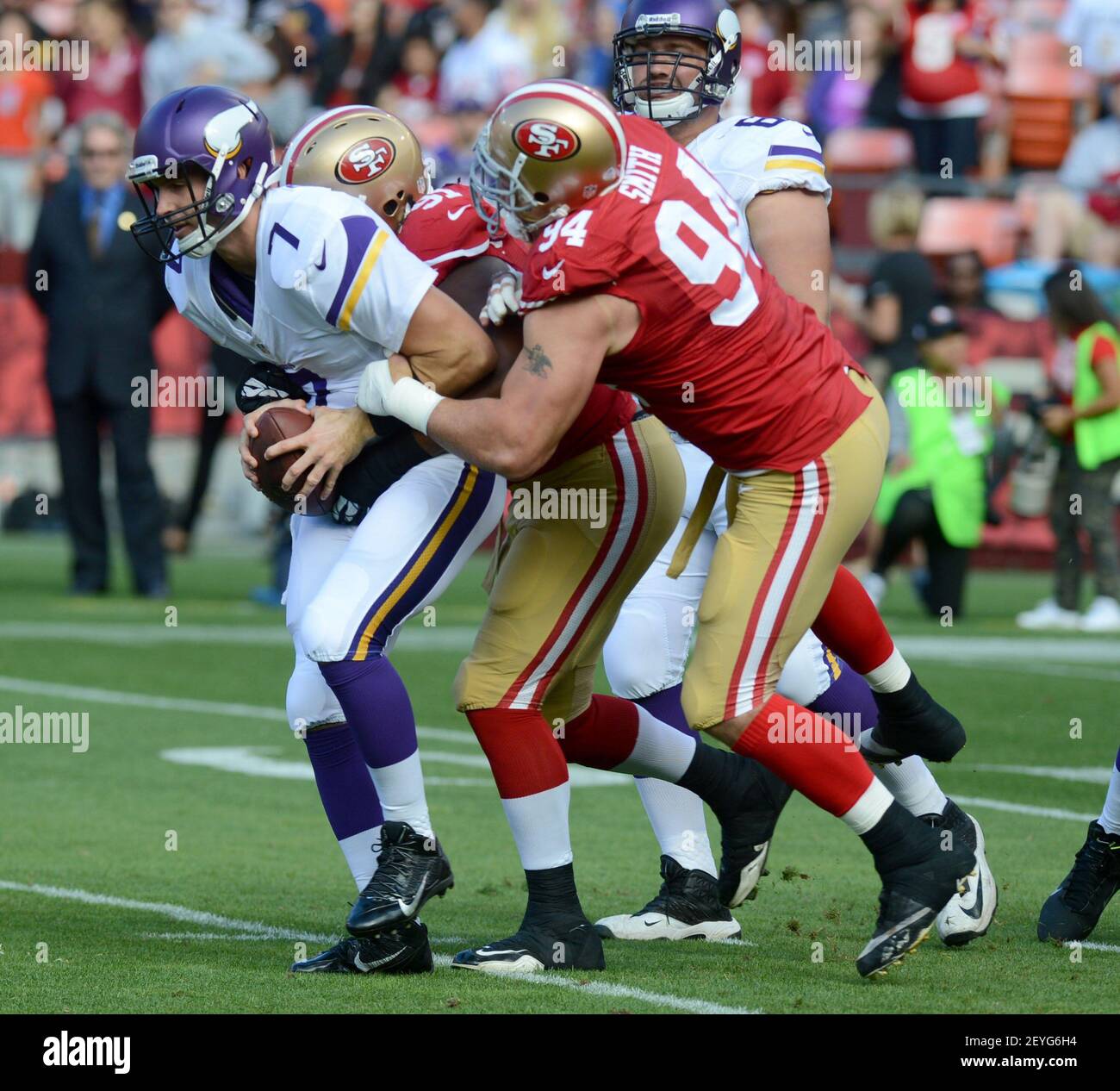 San Francisco 49ers' Quinton Patton (11) celebrates his first quarter ...