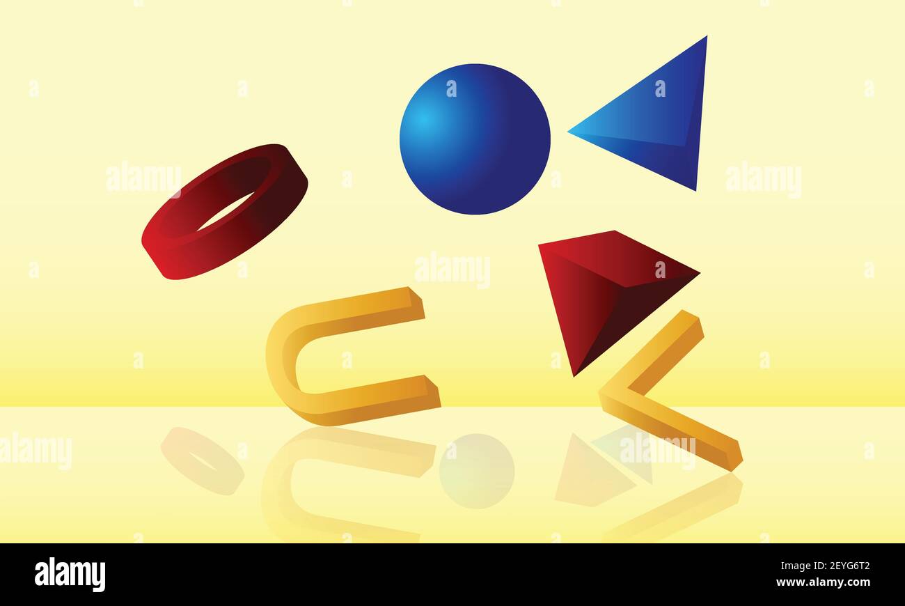 Abstract 3d geometric shape background. Design for your wallpaper Stock ...