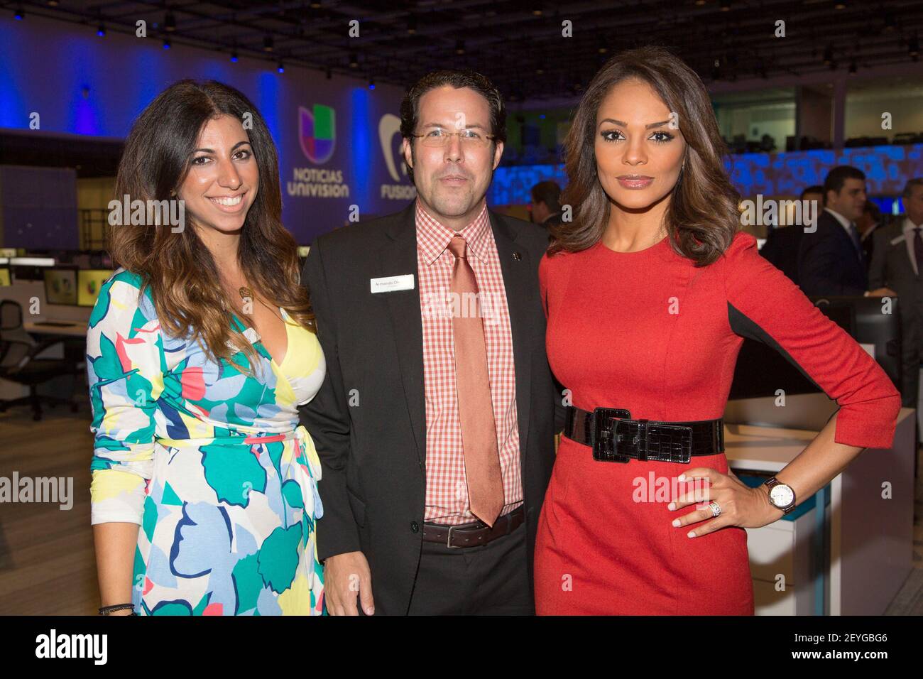 Clara Pablo, Armando Olmedo and Ilia Calderon attends Fusion- Univision ...