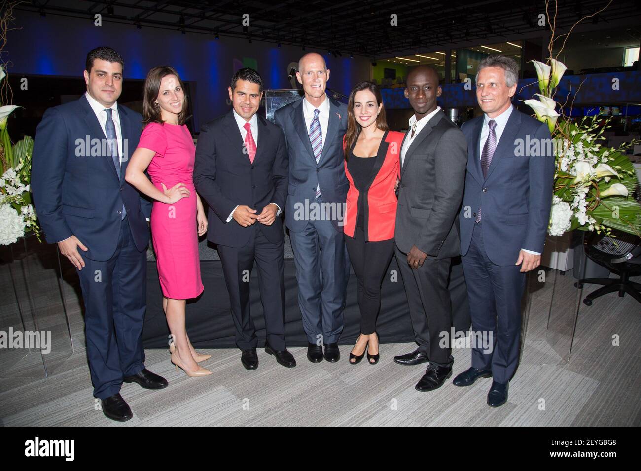 Beau Ferrrari, Alicia Menendez, Cesar Conde, Governor Rickk Scott ...