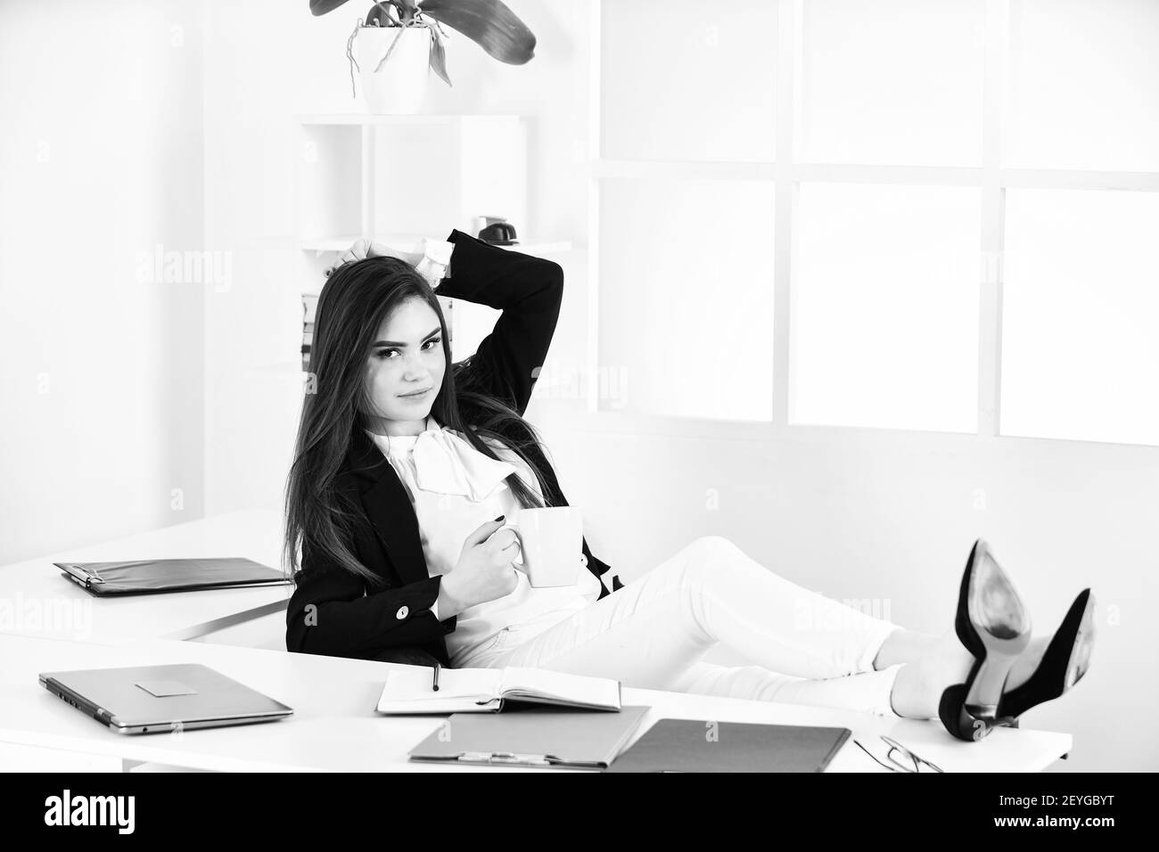 Pretty woman notary at work. My office my rules. Licensed notary is ...
