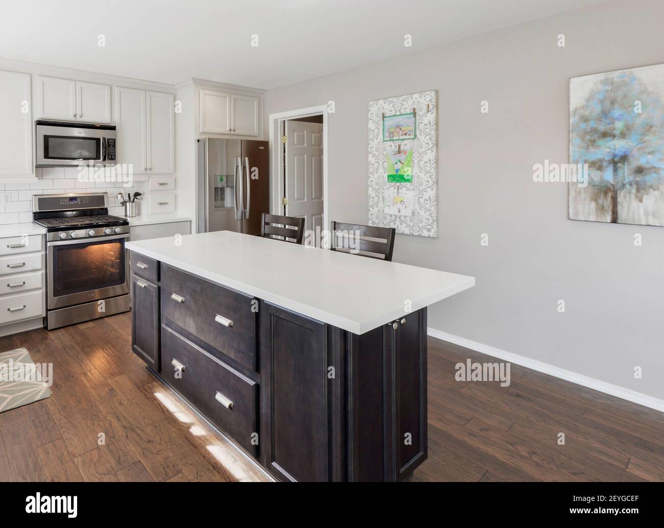 Modern residential kitchen interior Stock Photo - Alamy