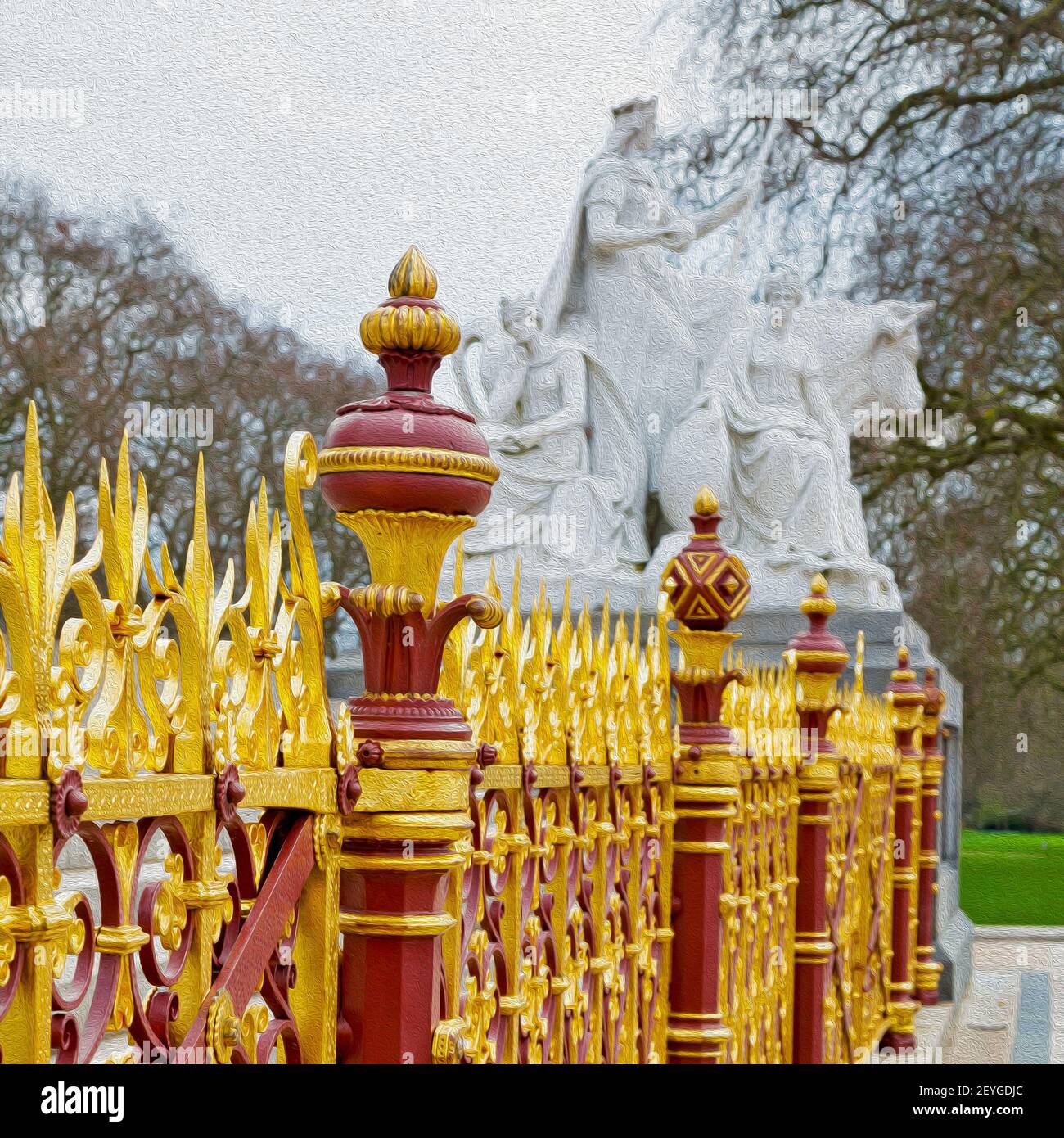 Albert monument in london england kingdome and old construction Stock ...