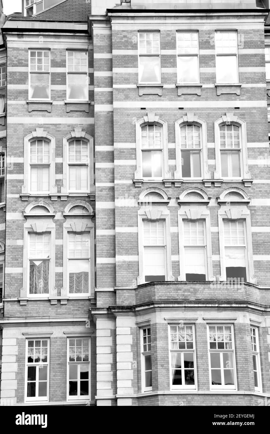 Window in europe london old red brick wall and historical Stock Photo ...