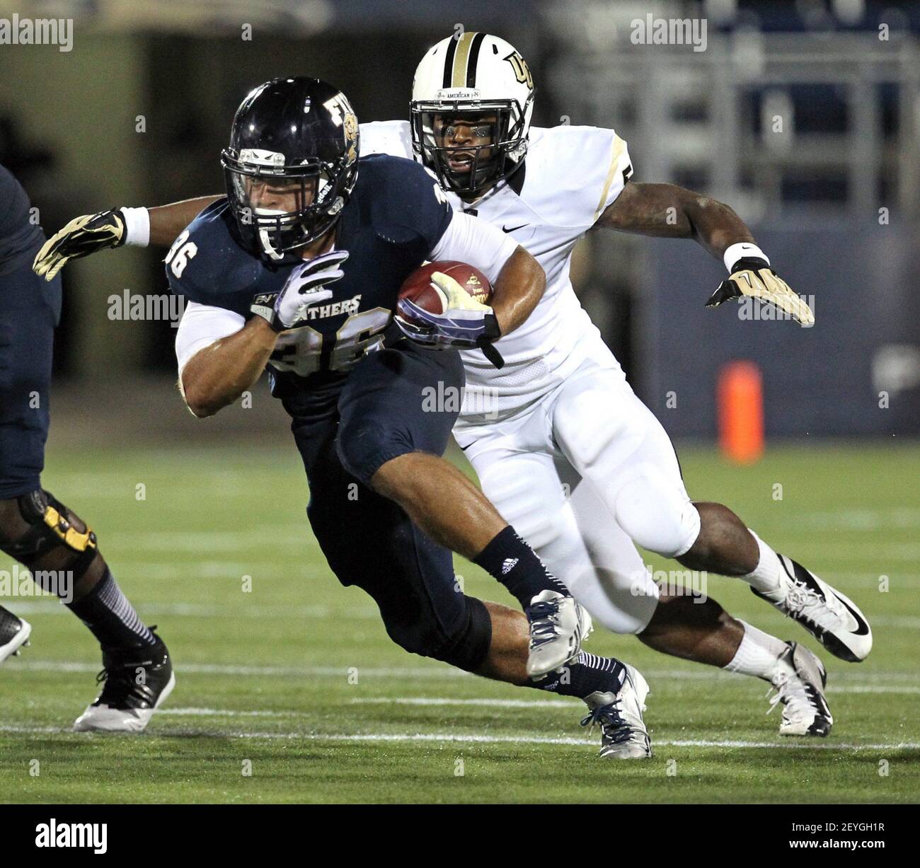 Florida International runnning back Lamarq Caldwell breaks through the ...