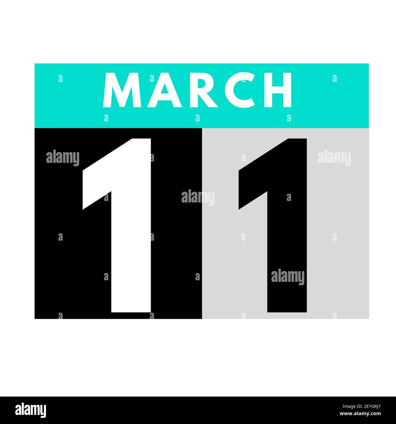 March 11 . flat daily calendar icon .date ,day, month .calendar for the ...