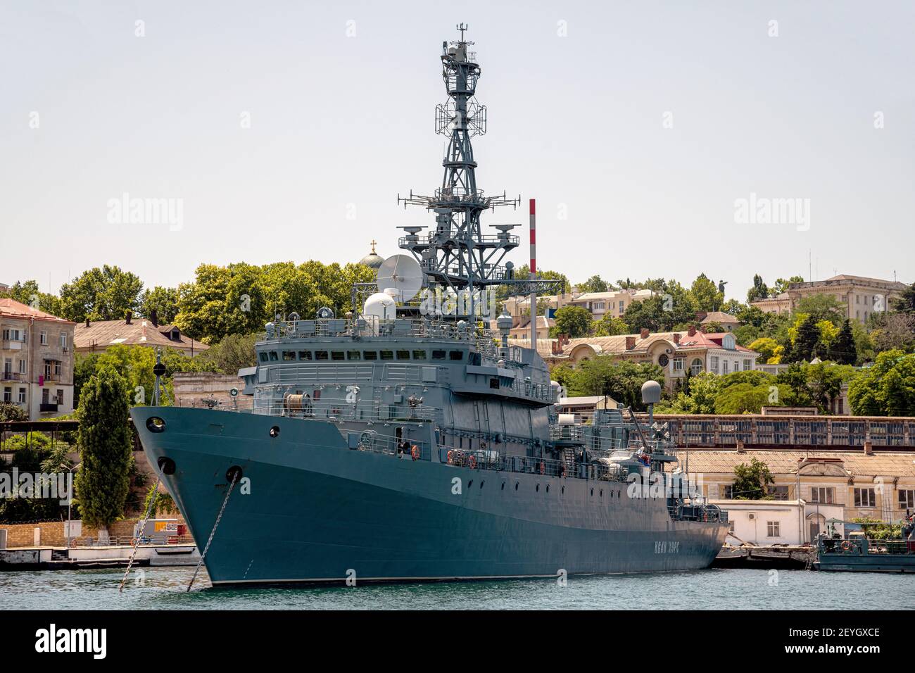 Sevastopol, Crimea - July 3, 2019. Ivan Khurs - The Intelligence ship ...