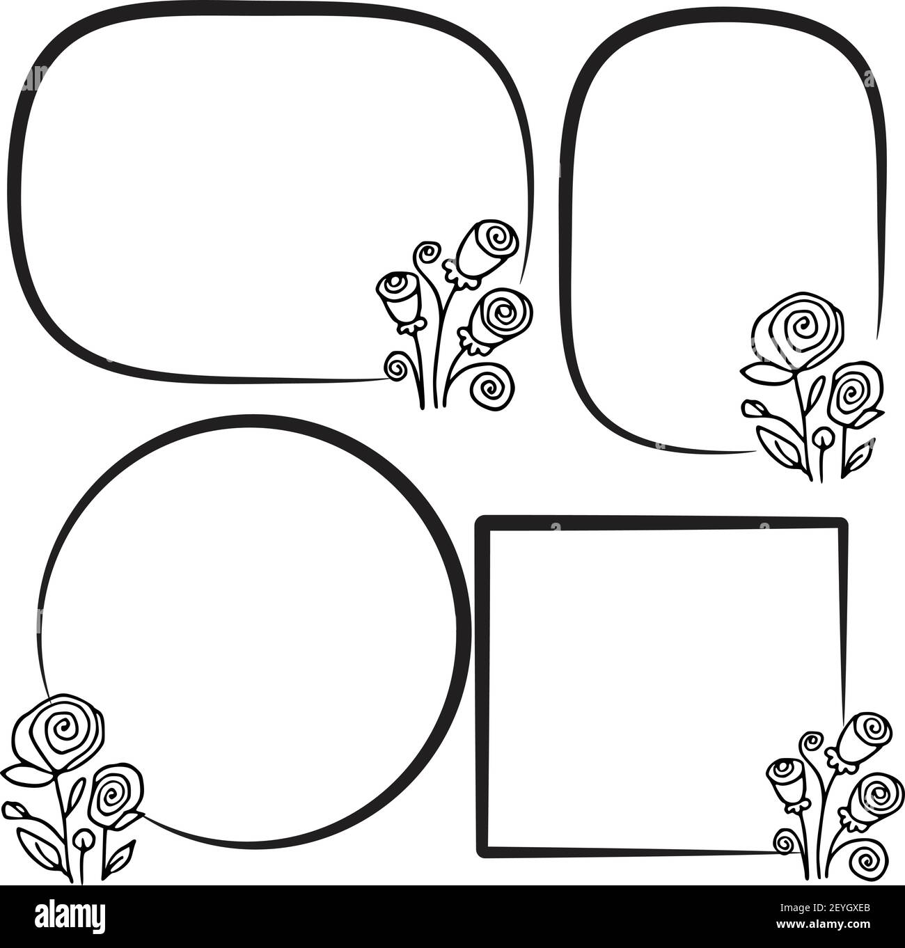 vector carton border frame background set Stock Vector Image & Art - Alamy