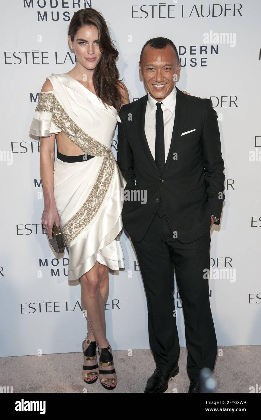 (L-R) Hilary Rhoda, Joe Zee attend the Estee Lauder "Modern Muse ...
