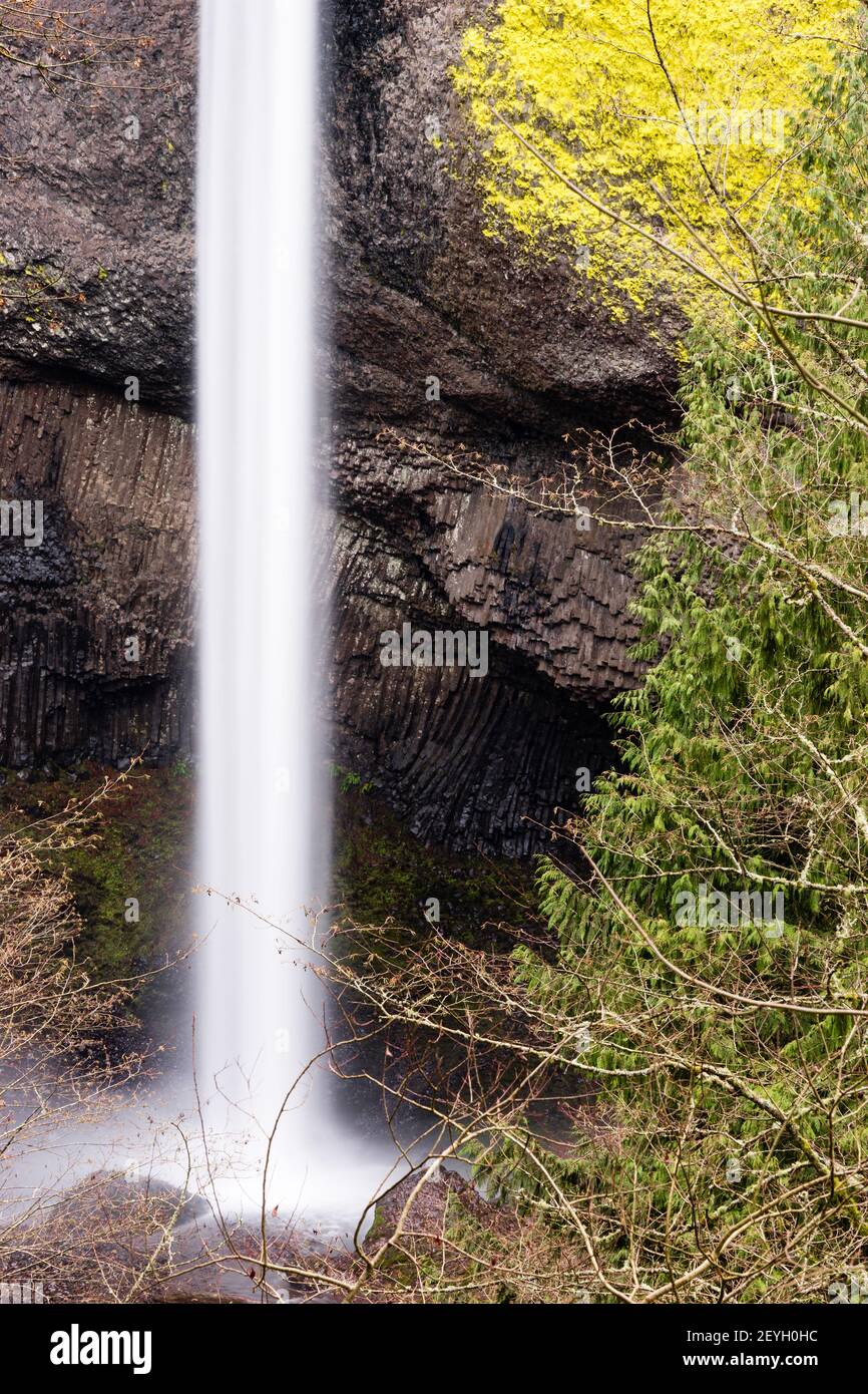 Columbia Gorge Waterfall Oregon Cascades Ainsworth State Park Stock ...