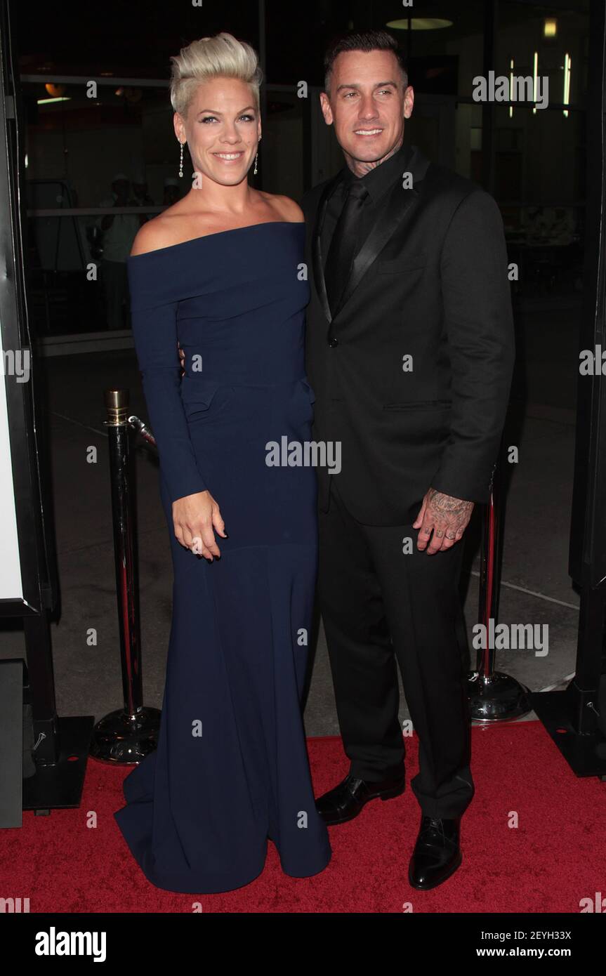 Alecia Moore, Carey Hart attends The Los Angeles Premier of "Thanks For ...