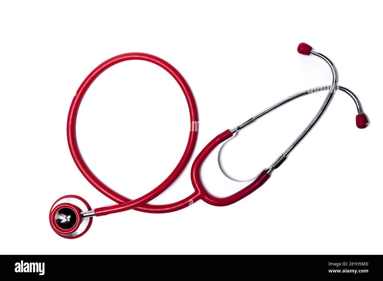 Red Stethoscope on White Stock Photo - Alamy