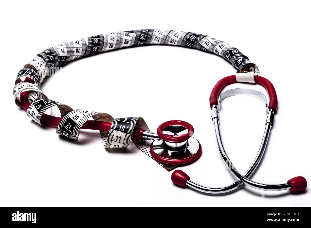 Measuring Red Stethoscope Stock Photo - Alamy