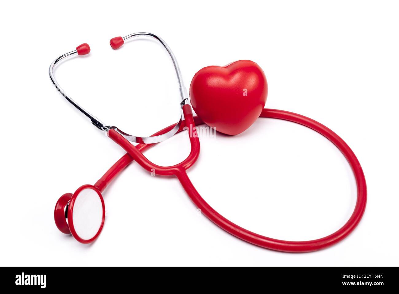 Red Heart and Stethoscope Stock Photo - Alamy