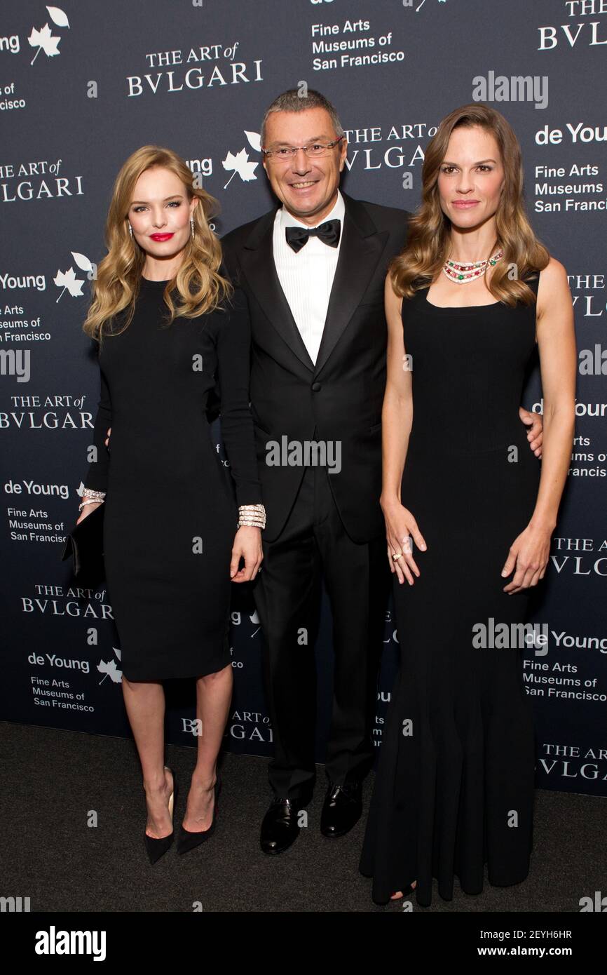 (L-R) Actress Kate Bosworth, Bulgari CEO Jean-Christoph Babin and ...