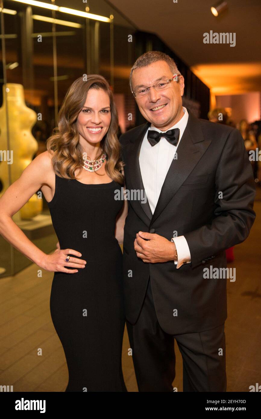 (L-R) Hilary Swank and Jean-Christophe Babin attend The Art Of Bulgari ...
