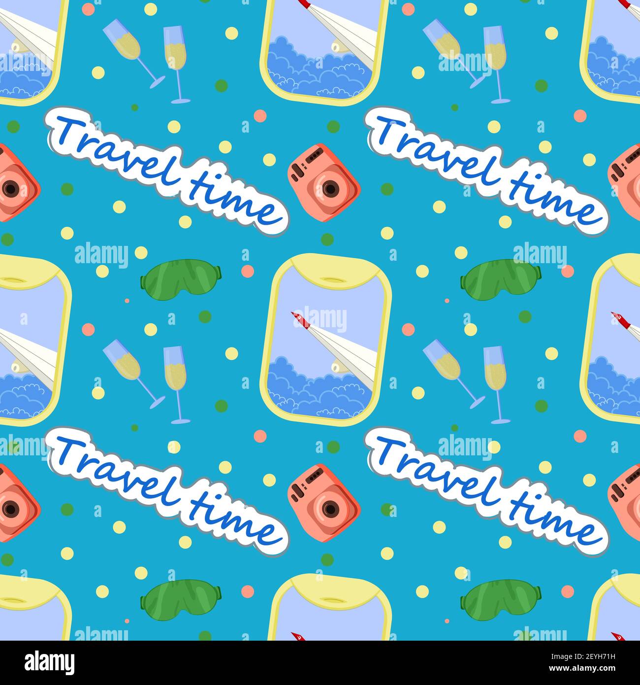 travel theme vector seamless pattern Stock Vector Image & Art - Alamy