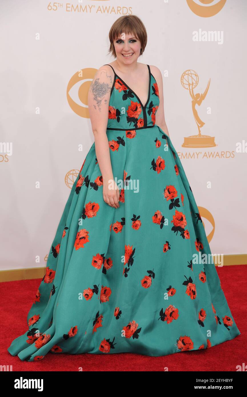 Lena Dunham arrives to the 64th Primetime Emmy Awards, held at the ...