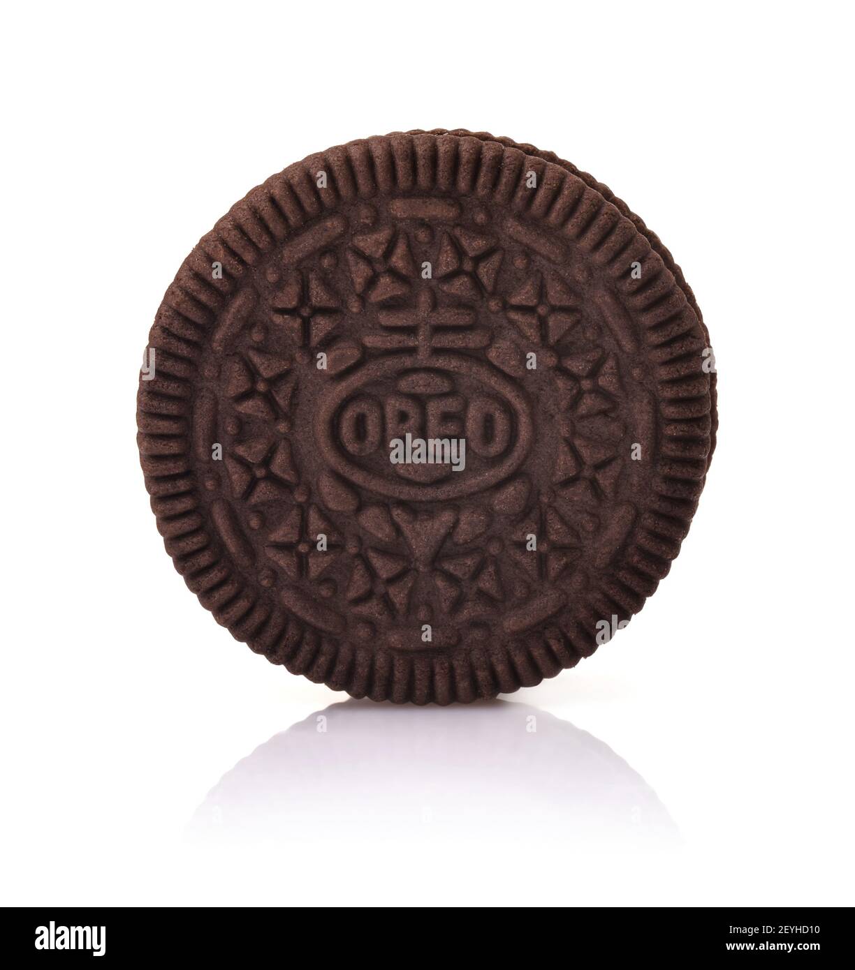 Samara, Russia - June 2020. Front view of Oreo chocolate sandwich ...