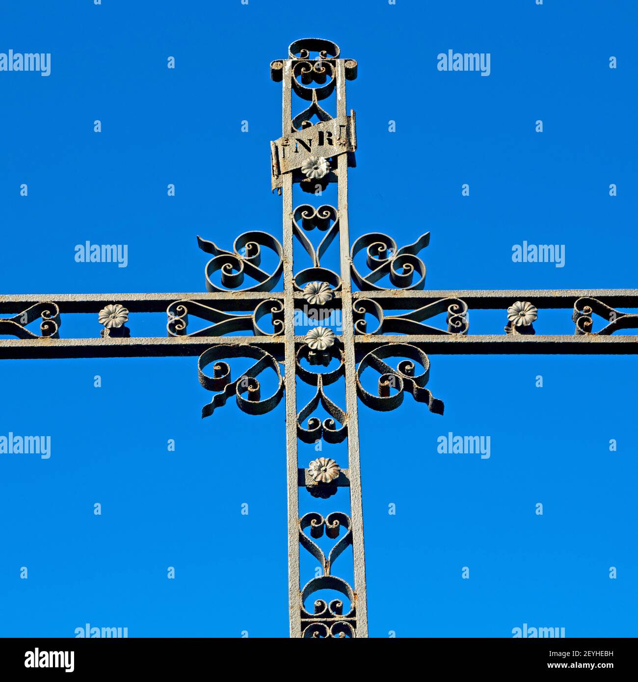 Catholic abstract sacred cross in italy europe and the sky background ...
