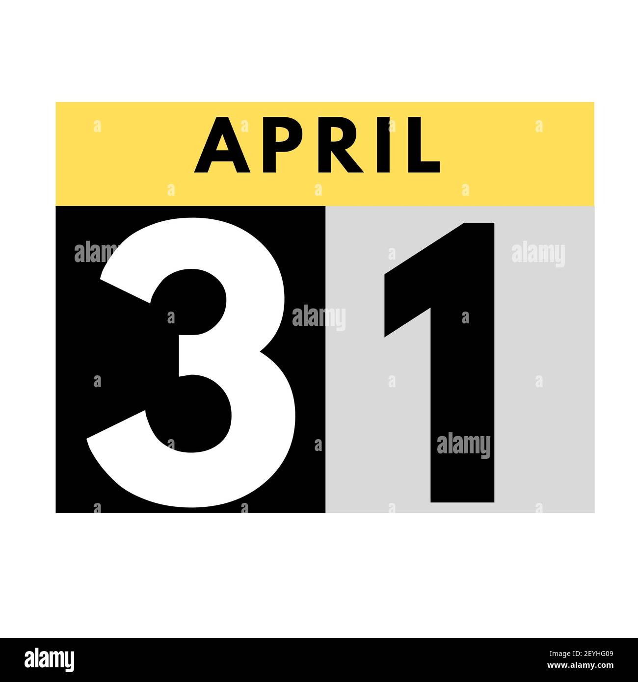 April 31 . flat daily calendar icon .date ,day, month .calendar for the ...