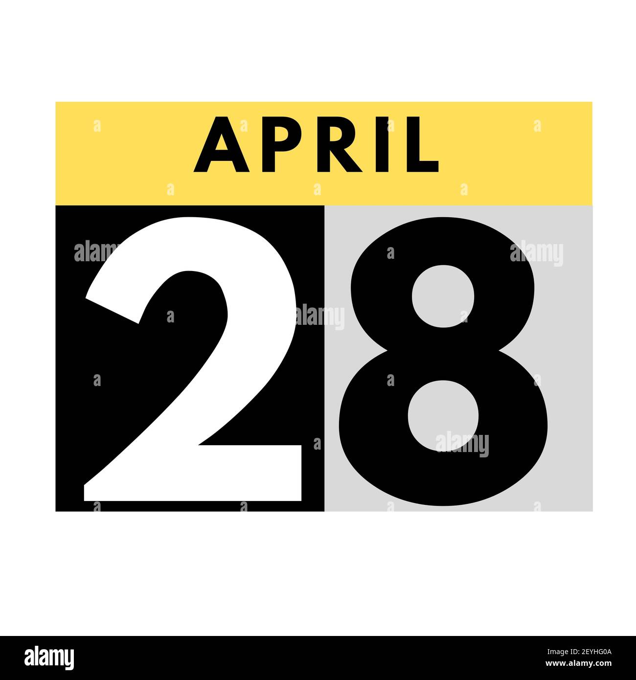 April 28 . flat daily calendar icon .date ,day, month .calendar for the ...