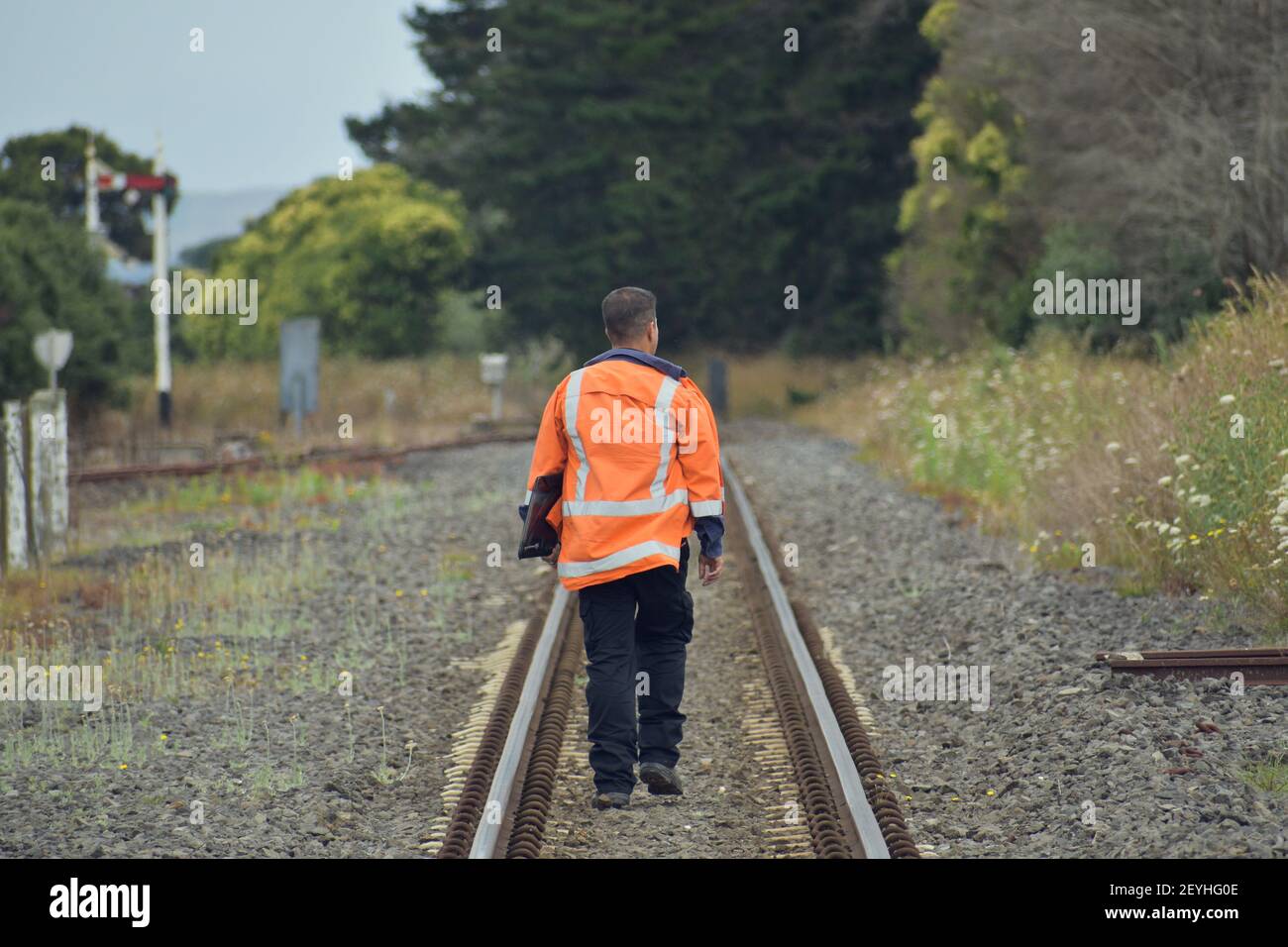 Walking between railway tracks hi-res stock photography and images - Alamy