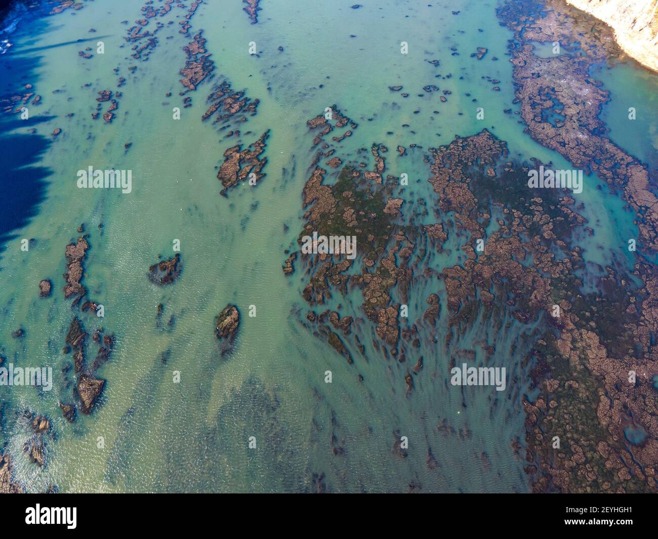 Aerial winter view of Pancharevo lake, Sofia city Region, Bulgaria ...