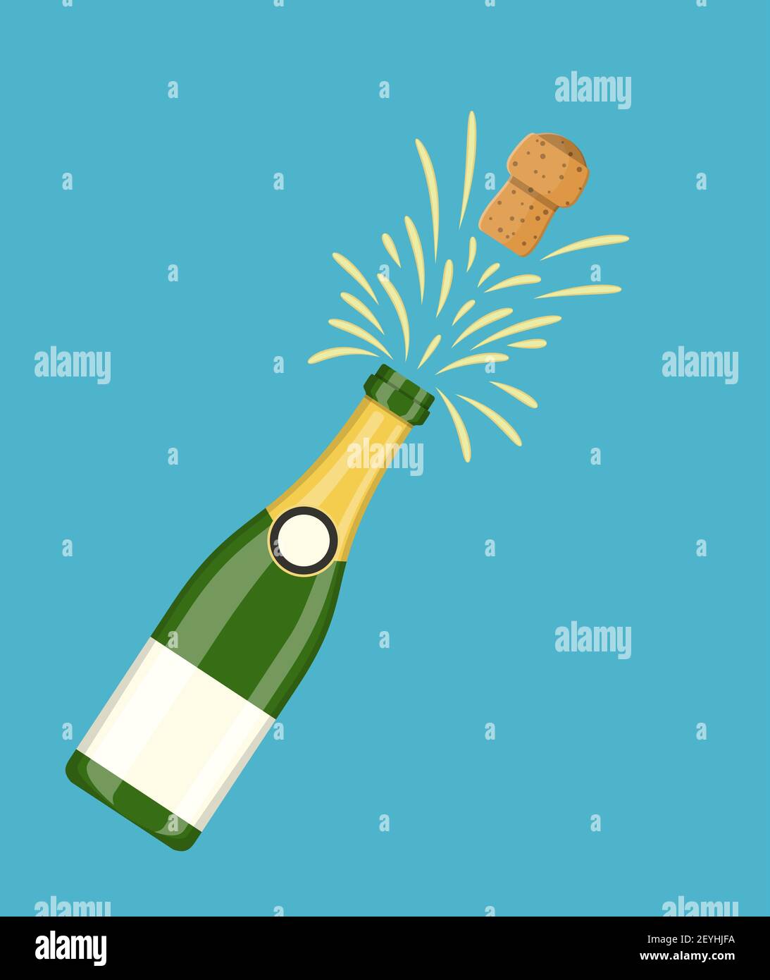 Bottle of champagne explosion Stock Vector Image & Art - Alamy