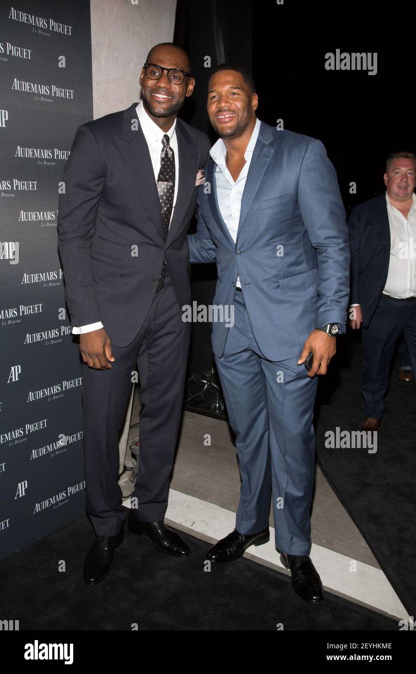 Lebron James and Michael Strahan attend The Launch Of Lebron James New ...