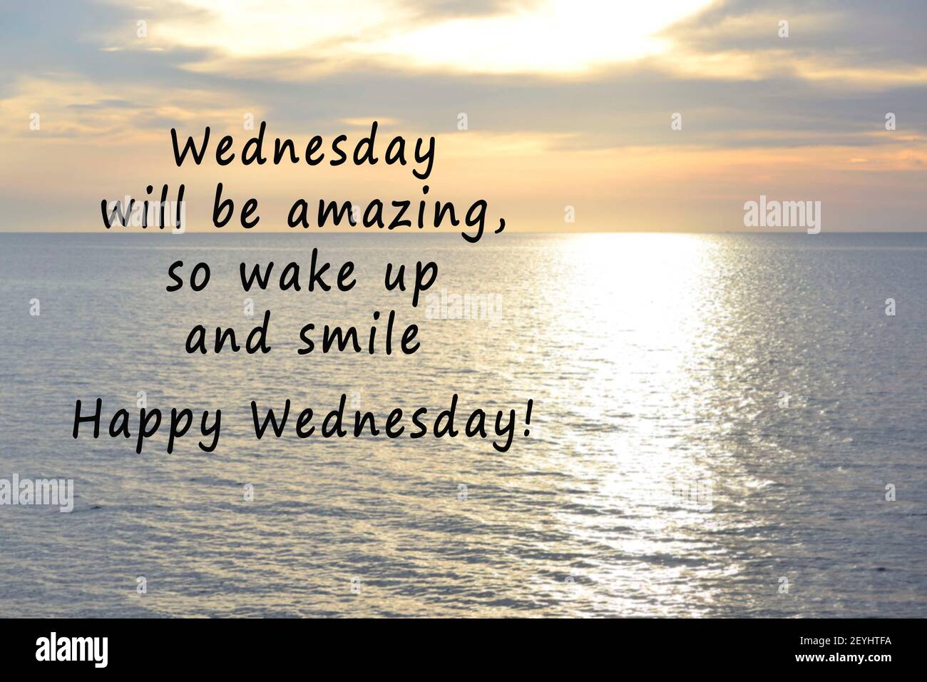 Image with wordings or quotes about Wednesday Stock Photo - Alamy