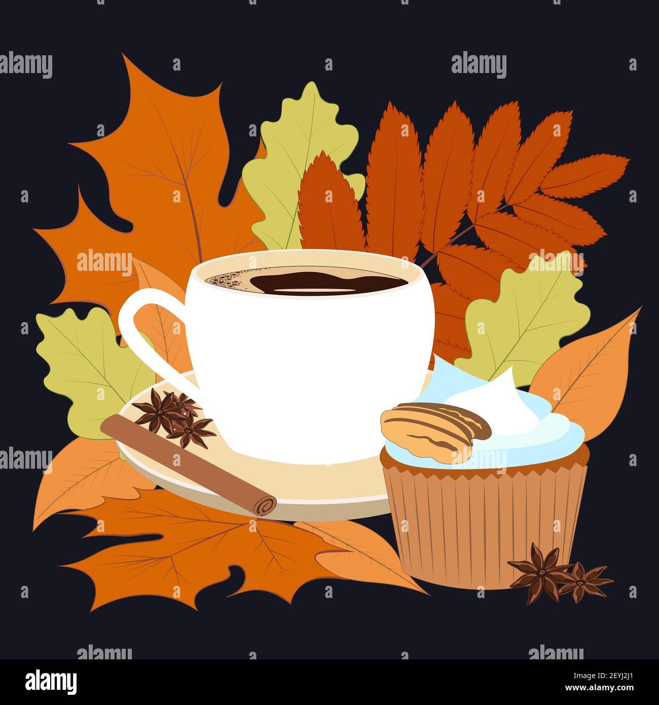 Coffee leaves background in Stock Vector Images - Alamy