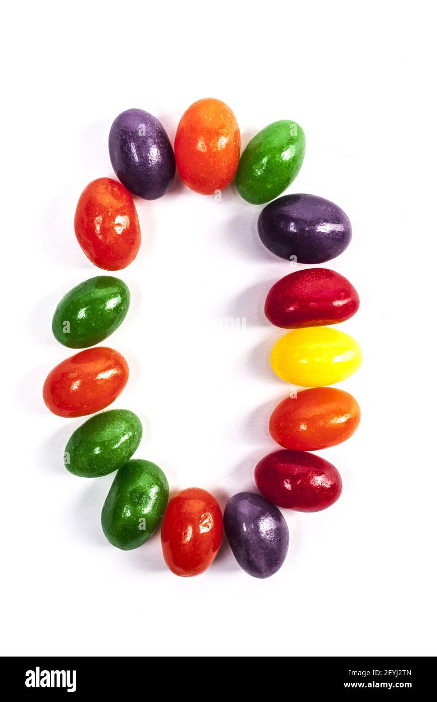Candy Number 0 Stock Photo - Alamy