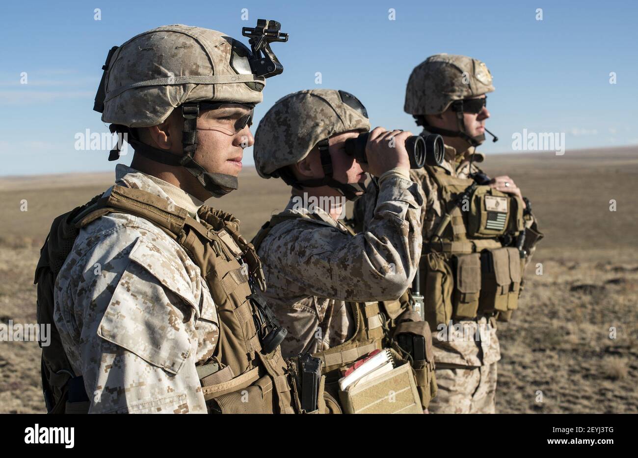 U.S. Marine Corps joint terminal attack controllers work a close-air ...