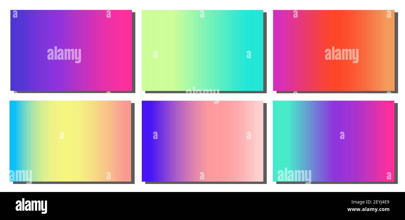 Gradient modern abstract set of background in bright neon colors in a ...