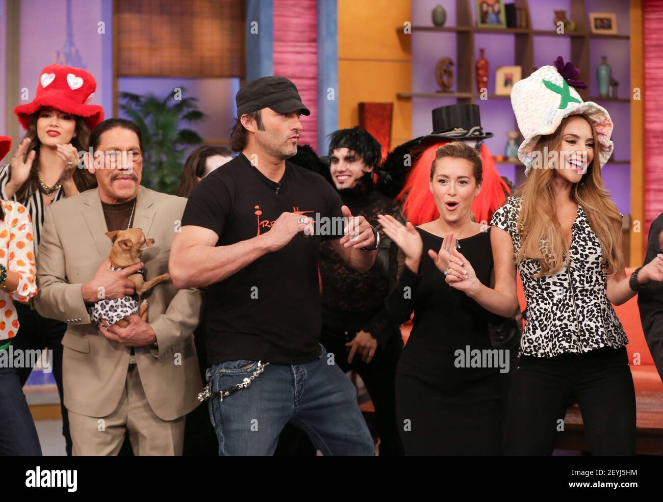 Actors Danny Trejo, Robert RodriguezAlexa Vega and Ximena Cordoba are ...