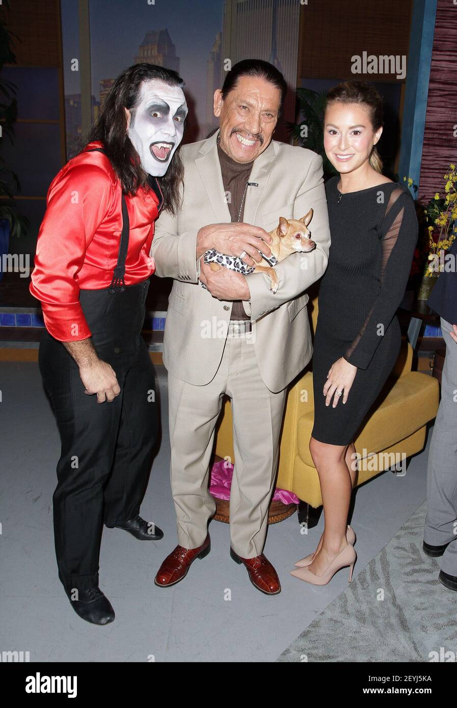 Actors Danny Trejos and Alexa Vega are seen during "Despierta America ...