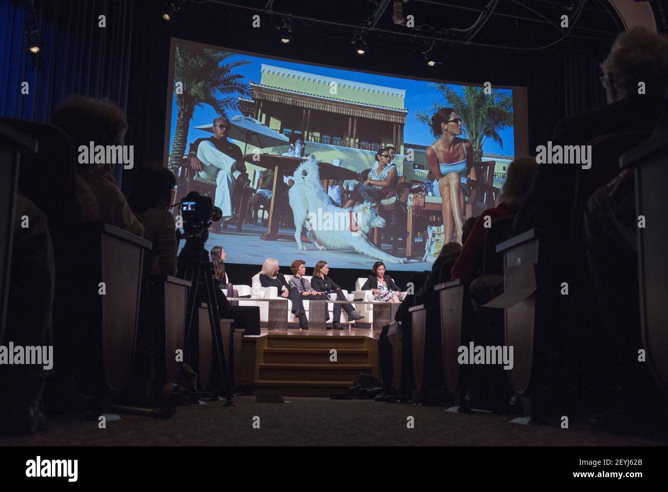 NBC correspondent Ann Curry moderates a panel discussion with ...