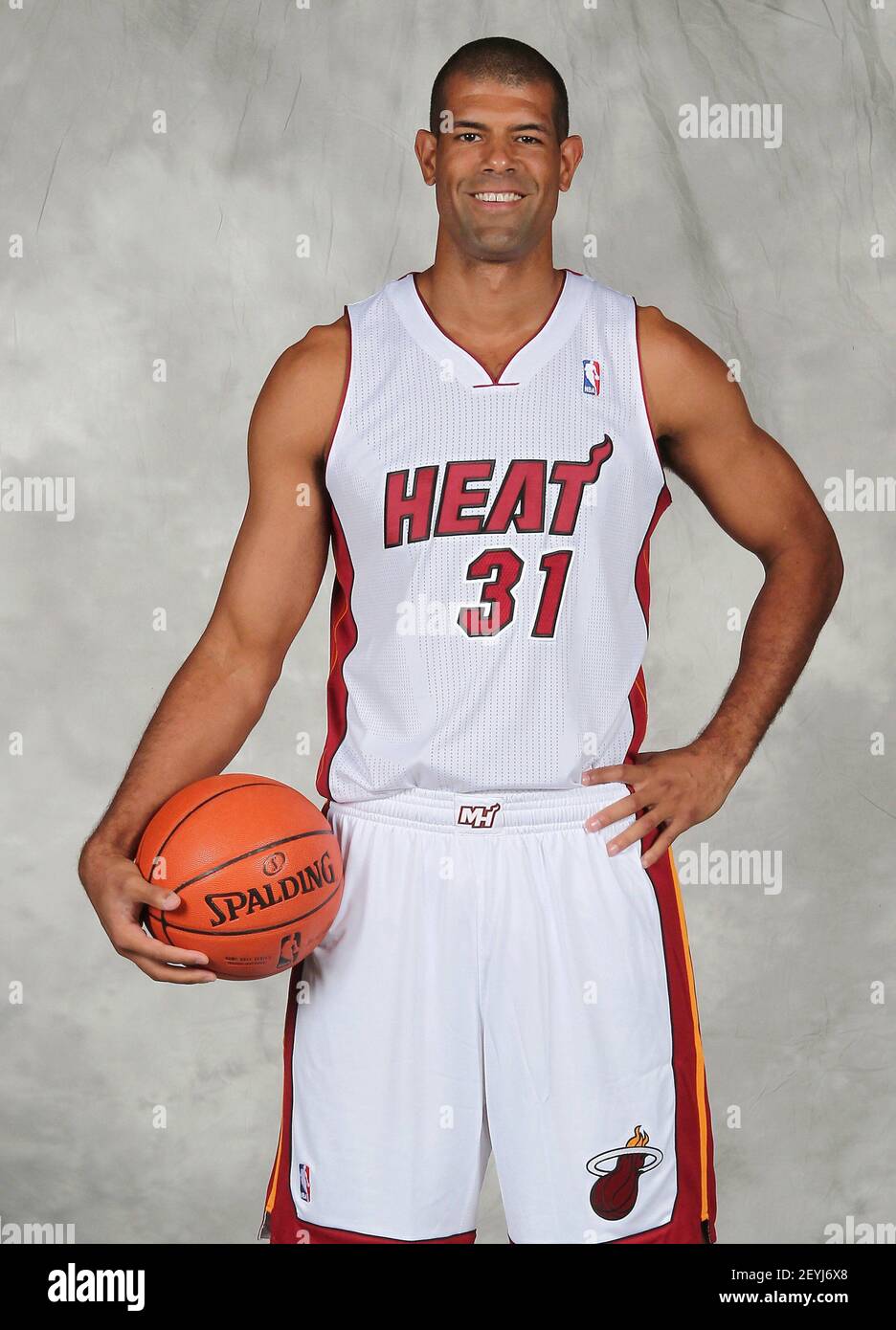 The Miami Heat's Shane Battier poses for a portrait during the team's ...