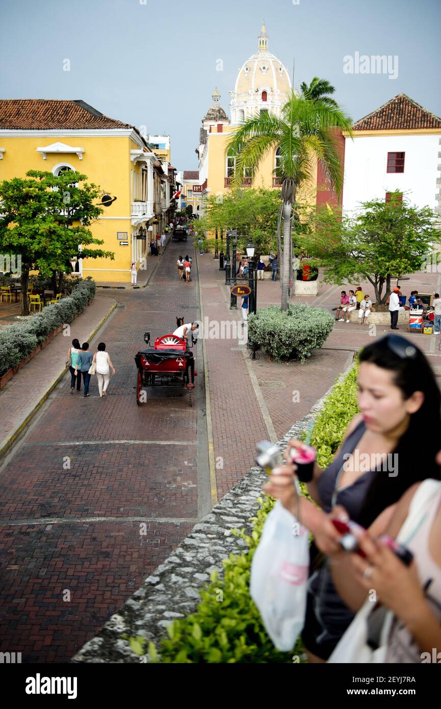 Cartagena, Colombia - The daily life in the old city of Cartagena ...