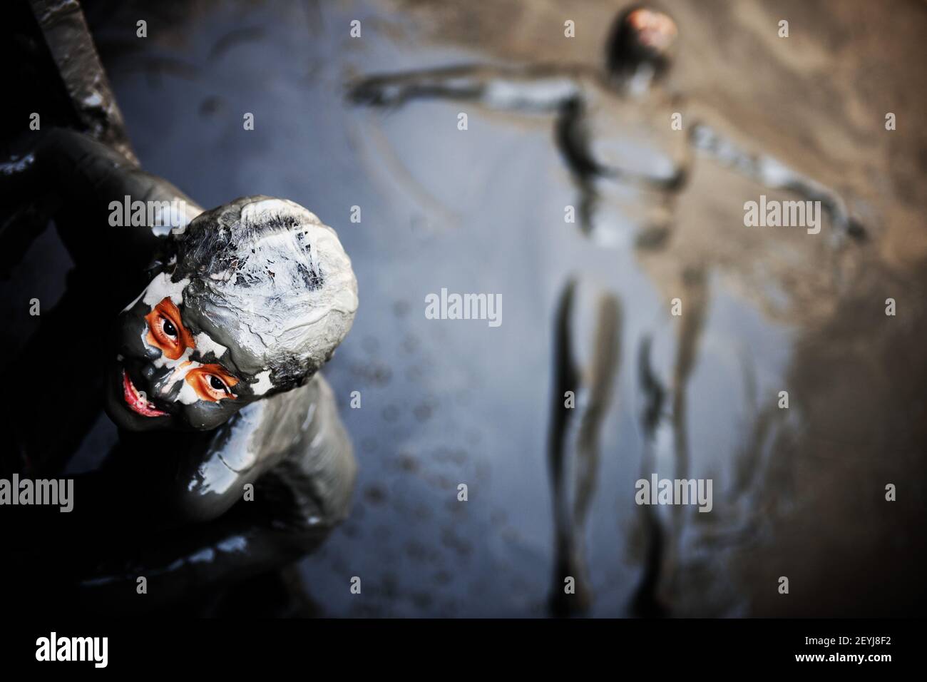 Cartagena, Colombia - Tourists and Colombians enjoy the volcano de ...