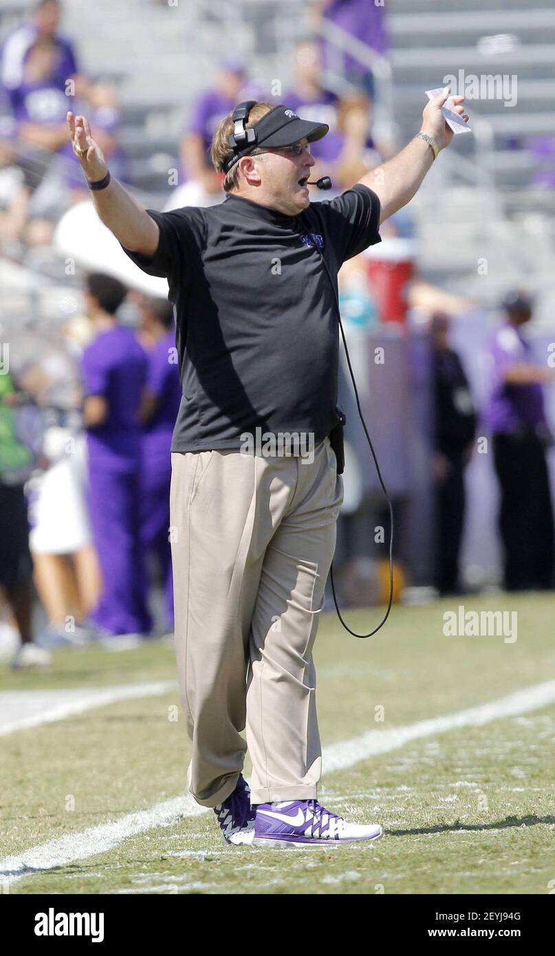 Texas Christian head coach Gary Patterson on the sidelines during a 27 ...
