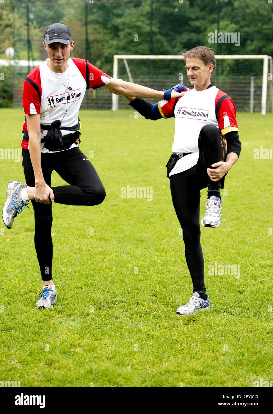Amsterdam, The Netherlands - Blind runners are training for the ...