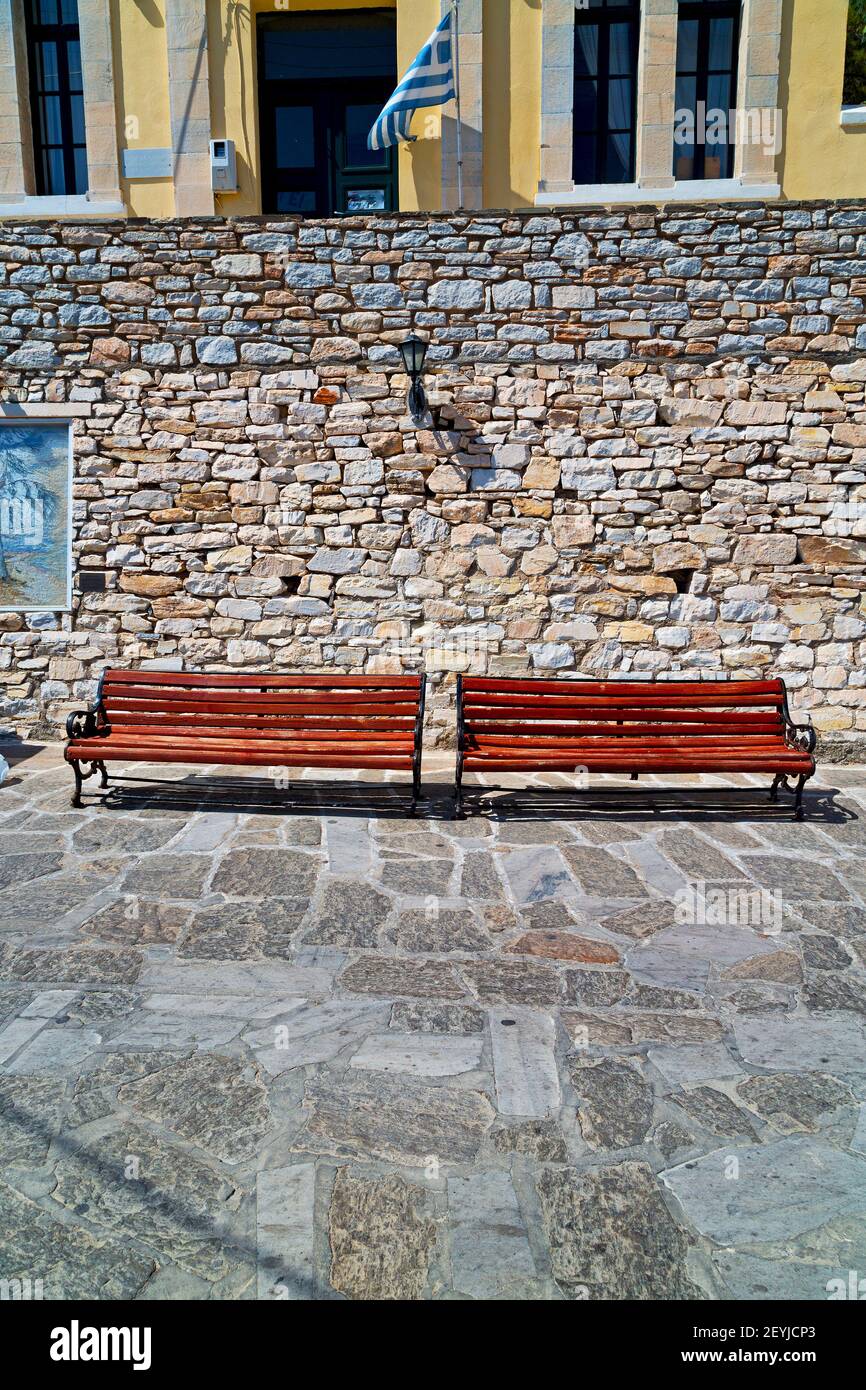 In the greece island of pavement Stock Photo - Alamy